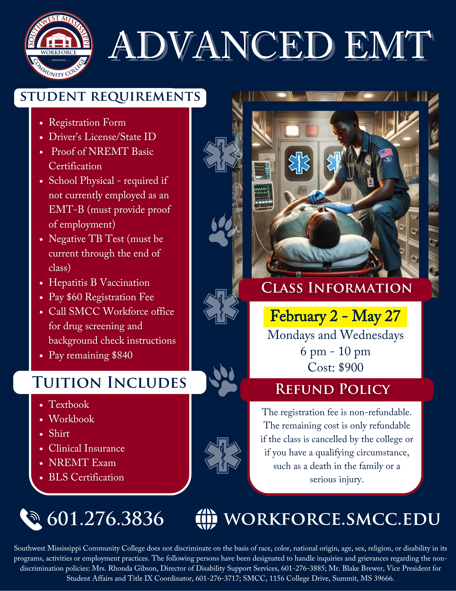 Advanced EMT - Southwest Mississippi Community College Workforce Training