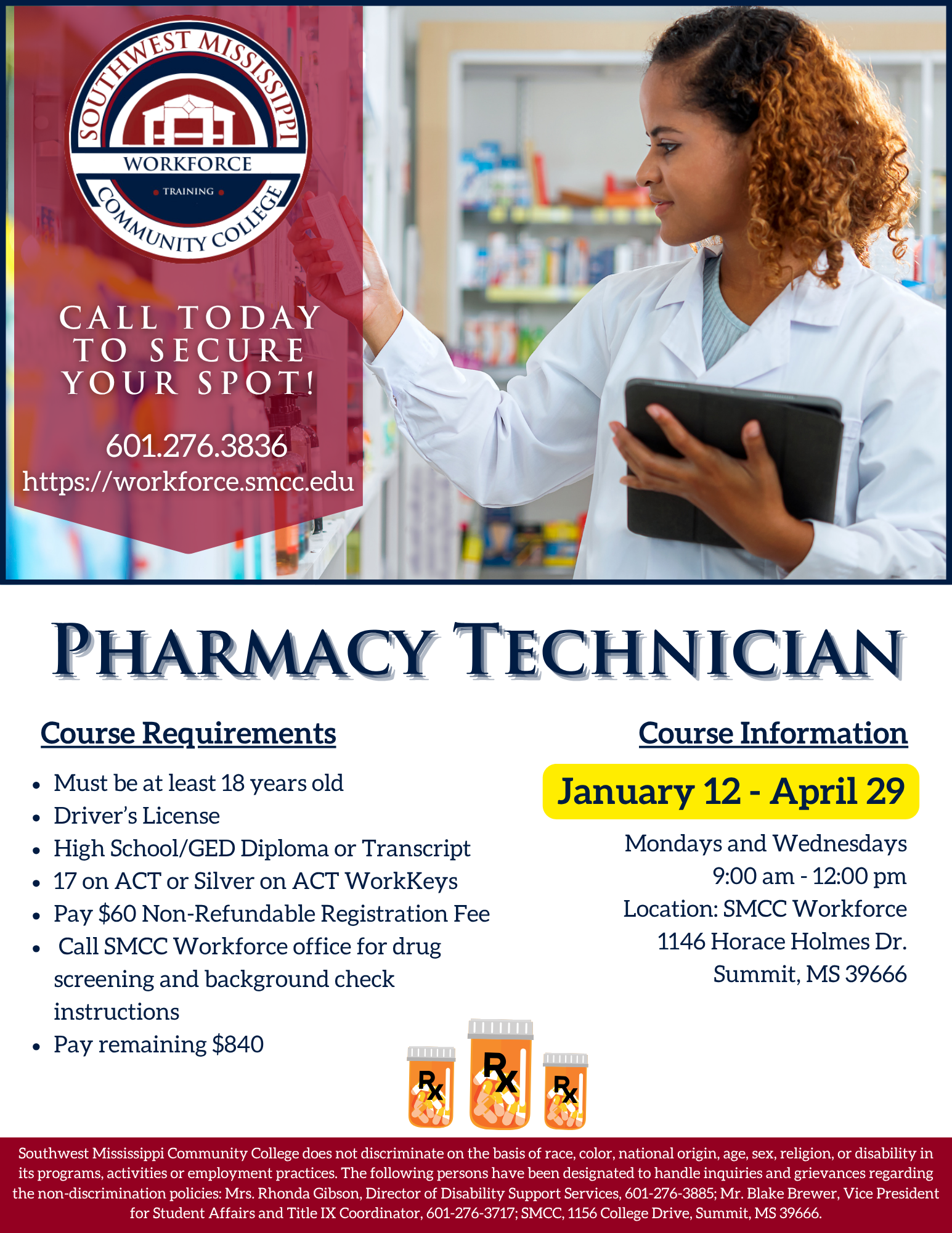 Pharmacy Technician - Southwest Mississippi Community College Workforce ...